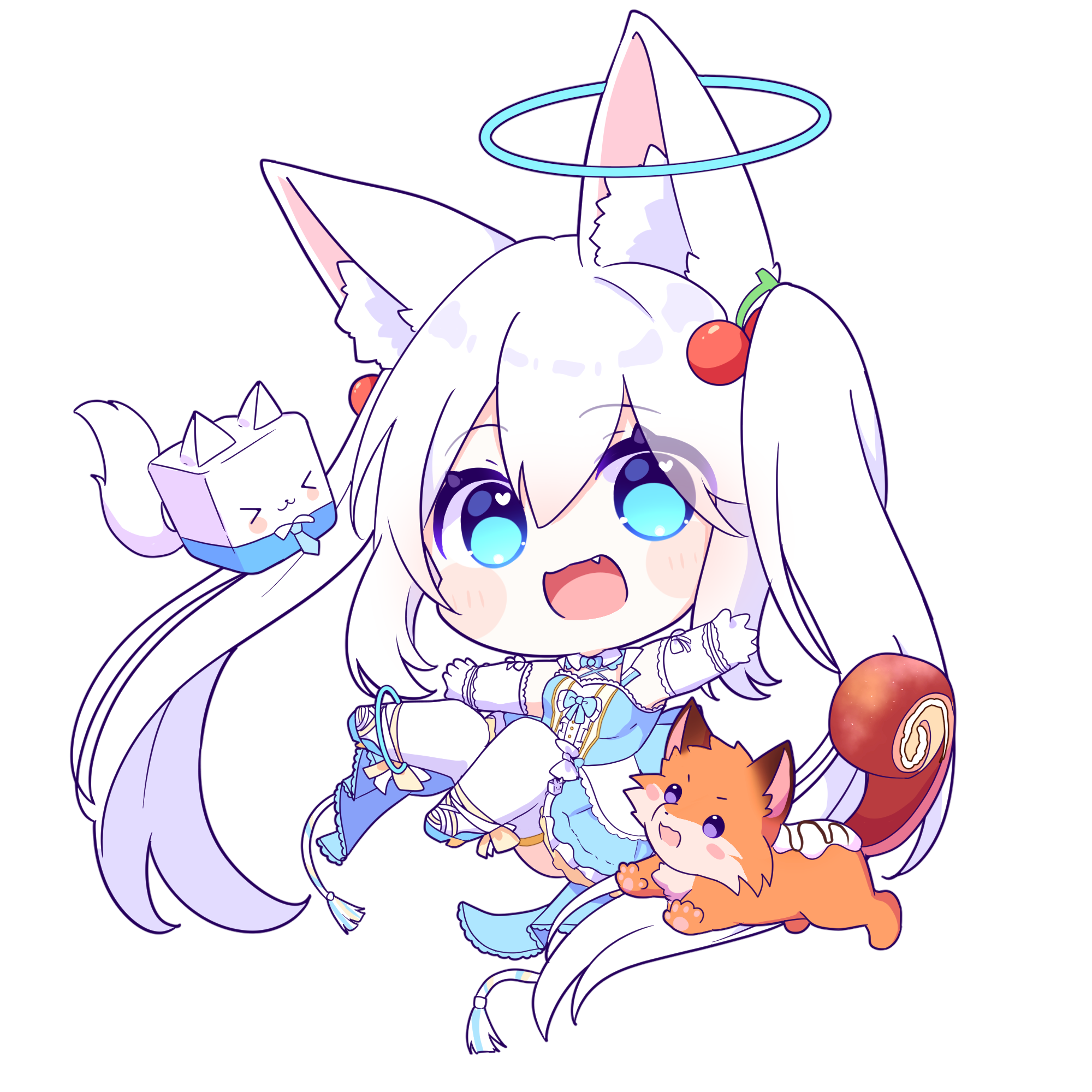 kirsche verstahl, indie virtual youtuber, highres, 1girl, animal ears ...